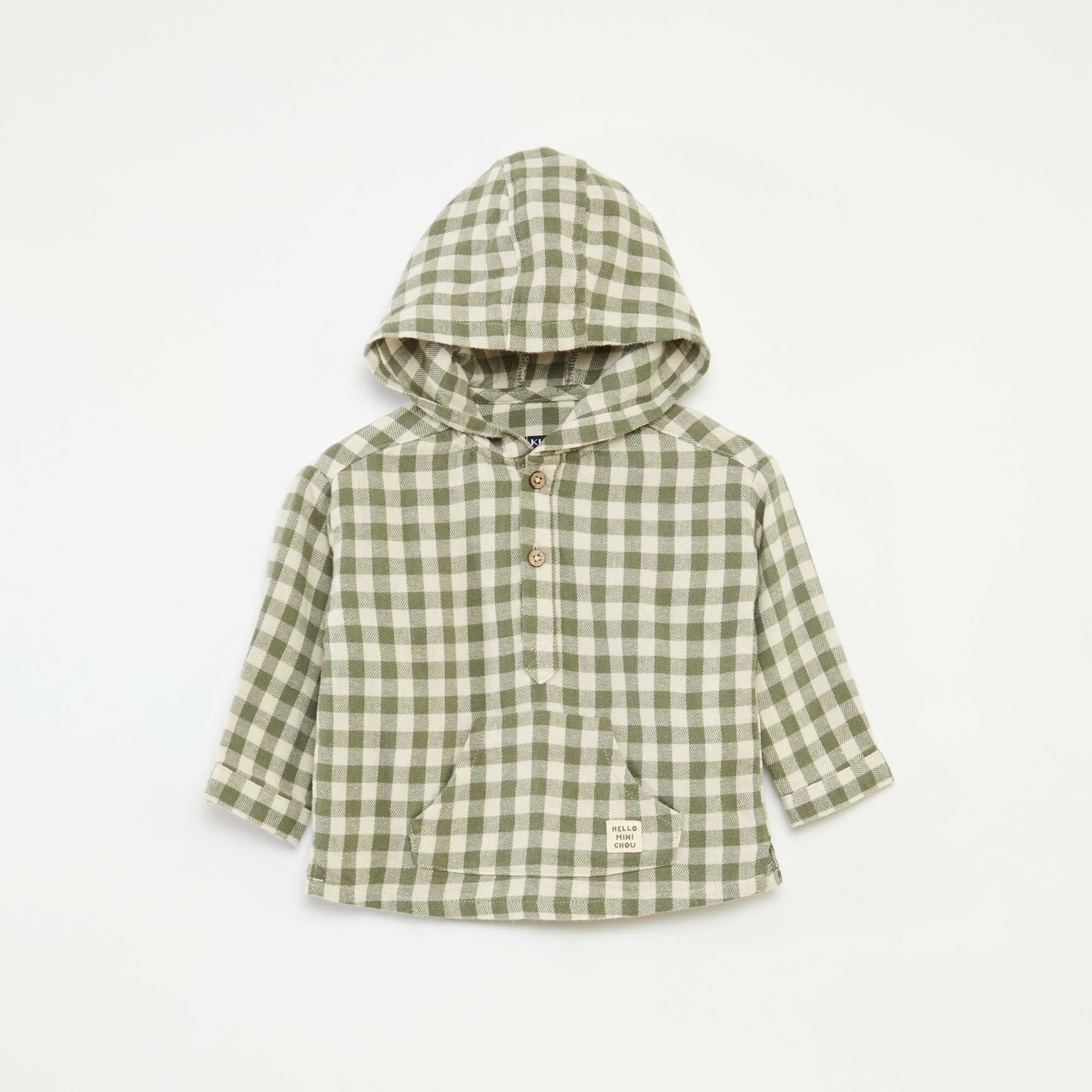 Chemise à capuche et avec poche kangourou KAKI – Kiabi Tunisie